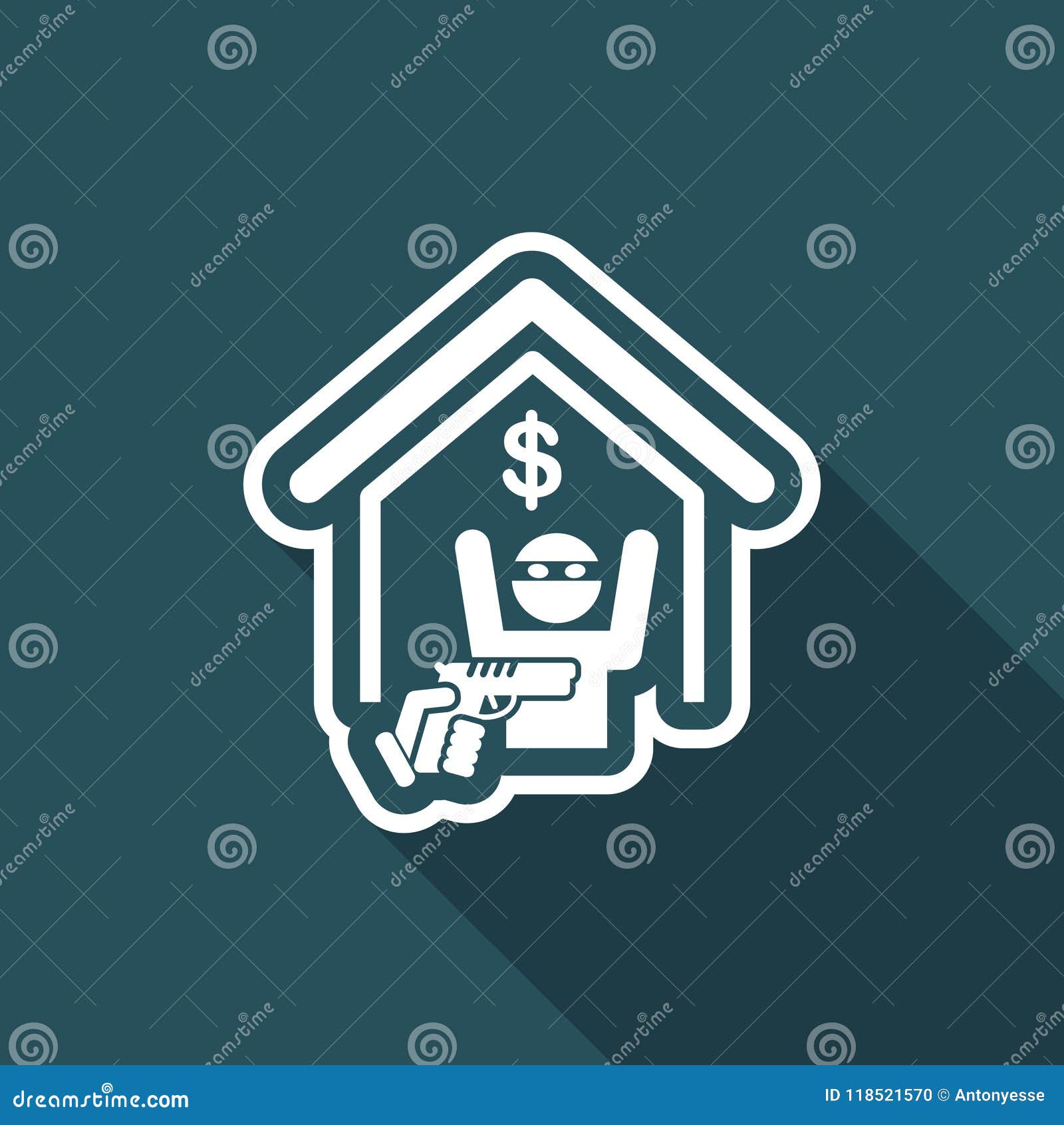 Heist icon stock vector. Illustration of policeman, robbery - 118521570