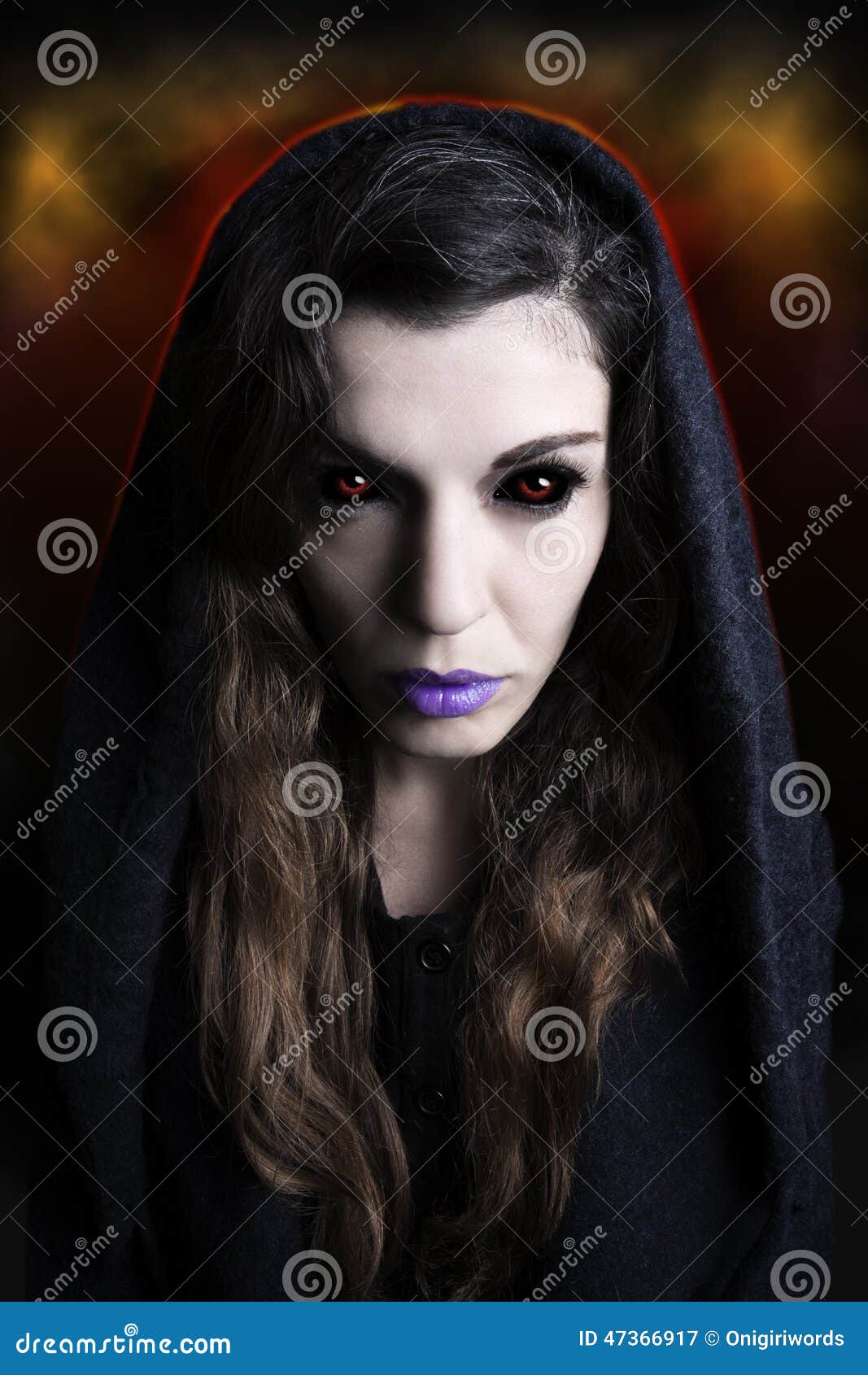 Heks stock afbeelding. Image of fantasie, gezicht, demon - 47366917
