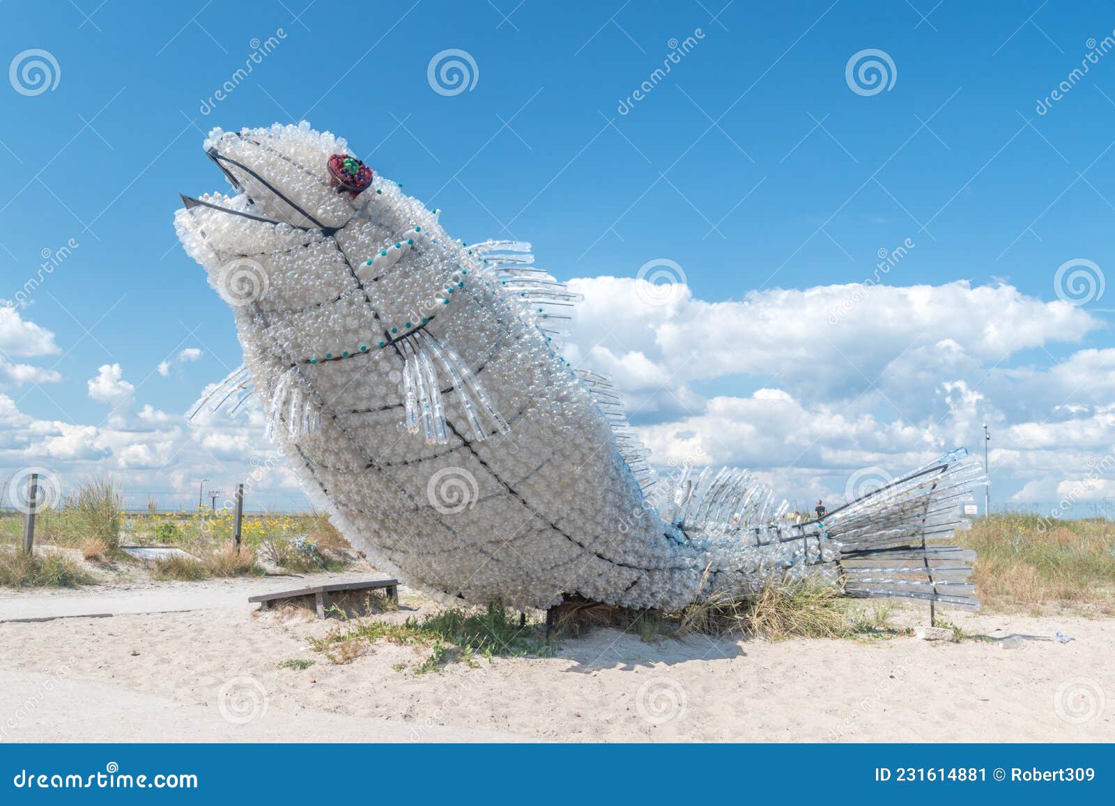 A Fish Made Of Wood Carvings That Are Carefully Crafted And Very ...