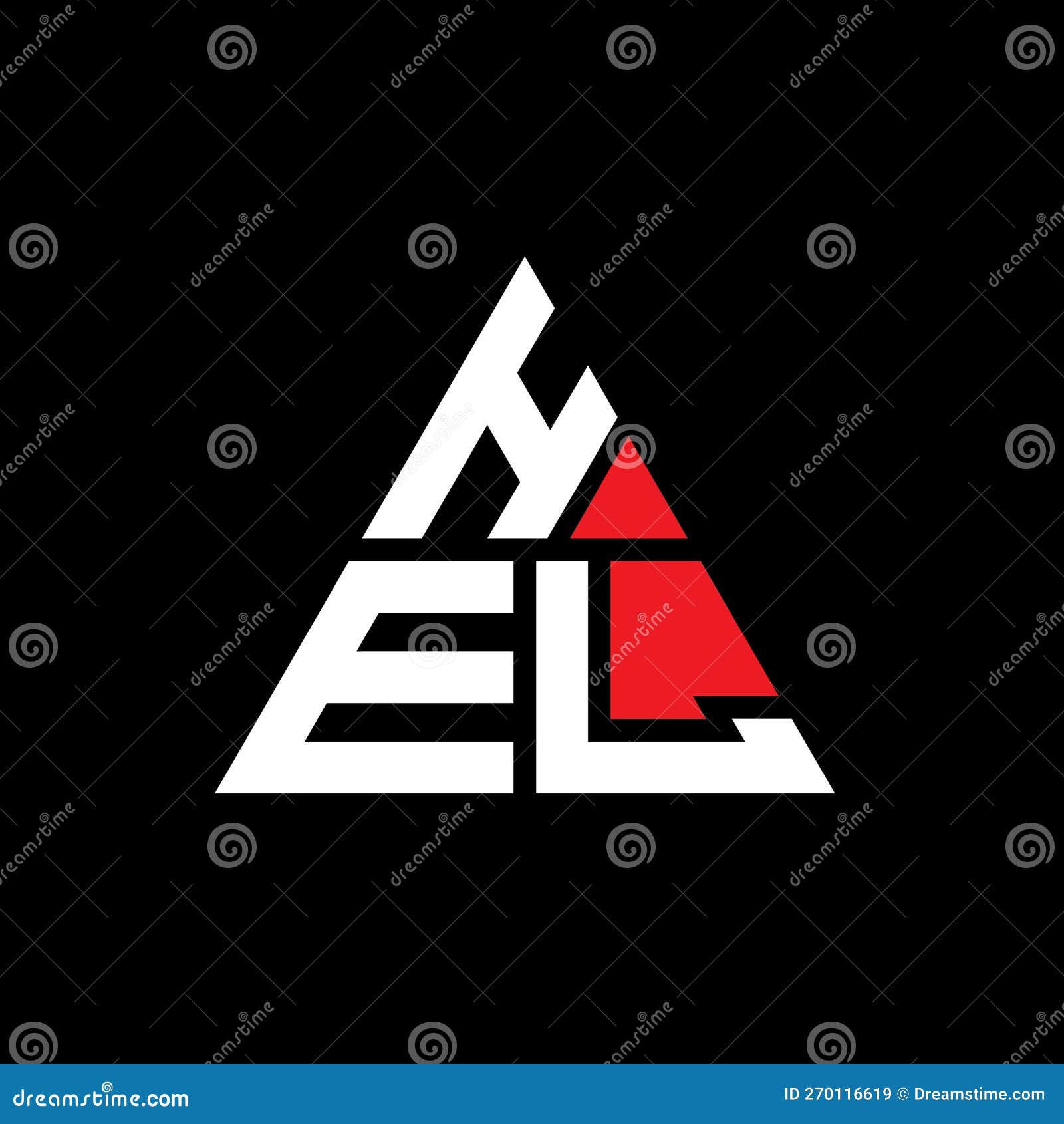 HEL Triangle Letter Logo Design With Triangle Shape. HEL Triangle Logo ...