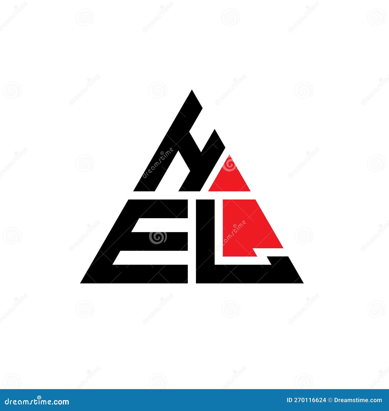 HEL Triangle Letter Logo Design With Triangle Shape. HEL Triangle Logo ...