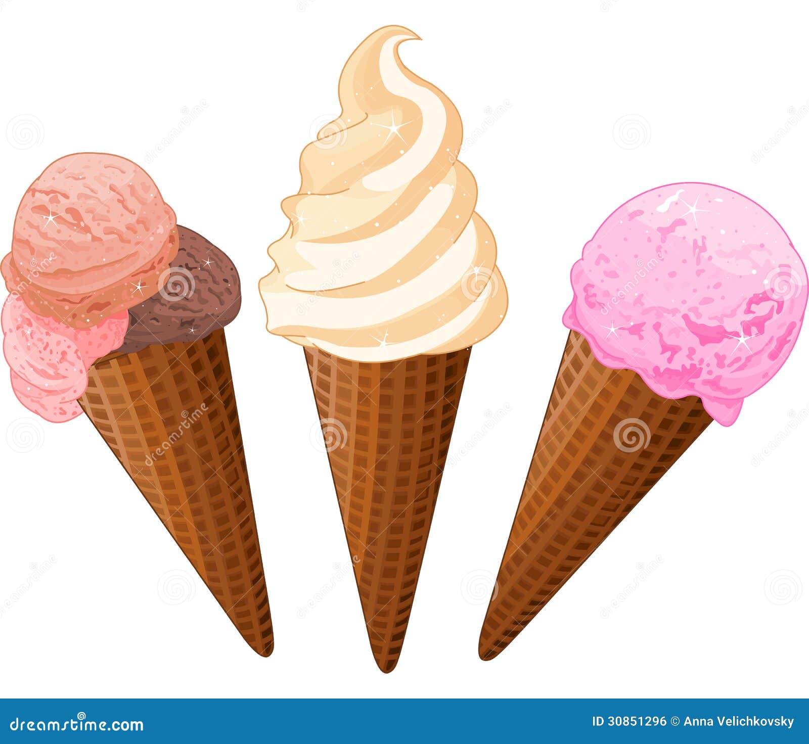 Helado ilustración del vector. Ilustración de crema, vector - 30851296