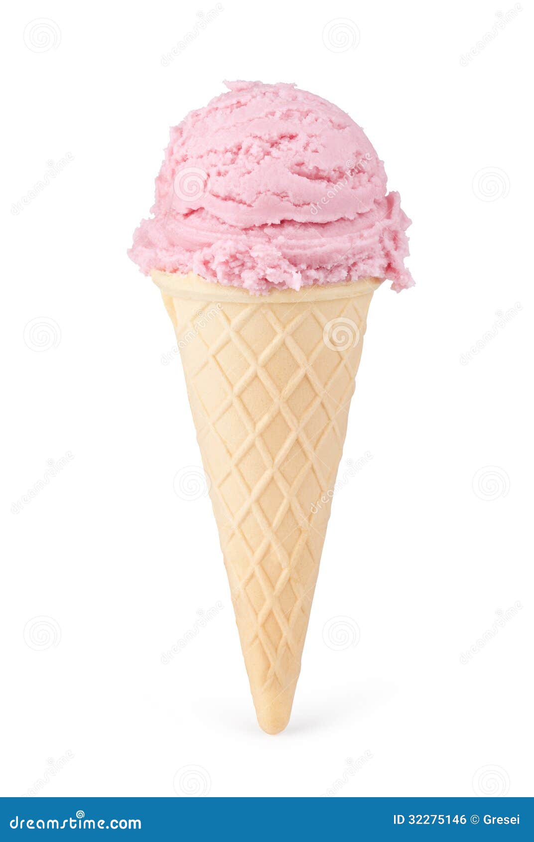 Helado con el cono foto de archivo. Imagen de liso, alimento - 32275146