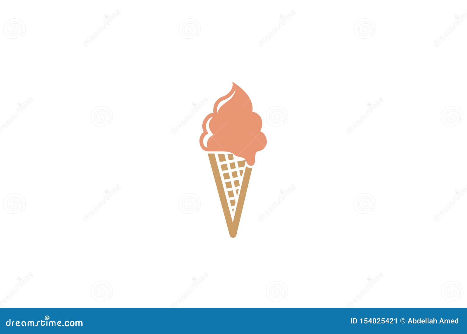 Helado Creativo Logo Design Vector Symbol Illustration Ilustración del ...