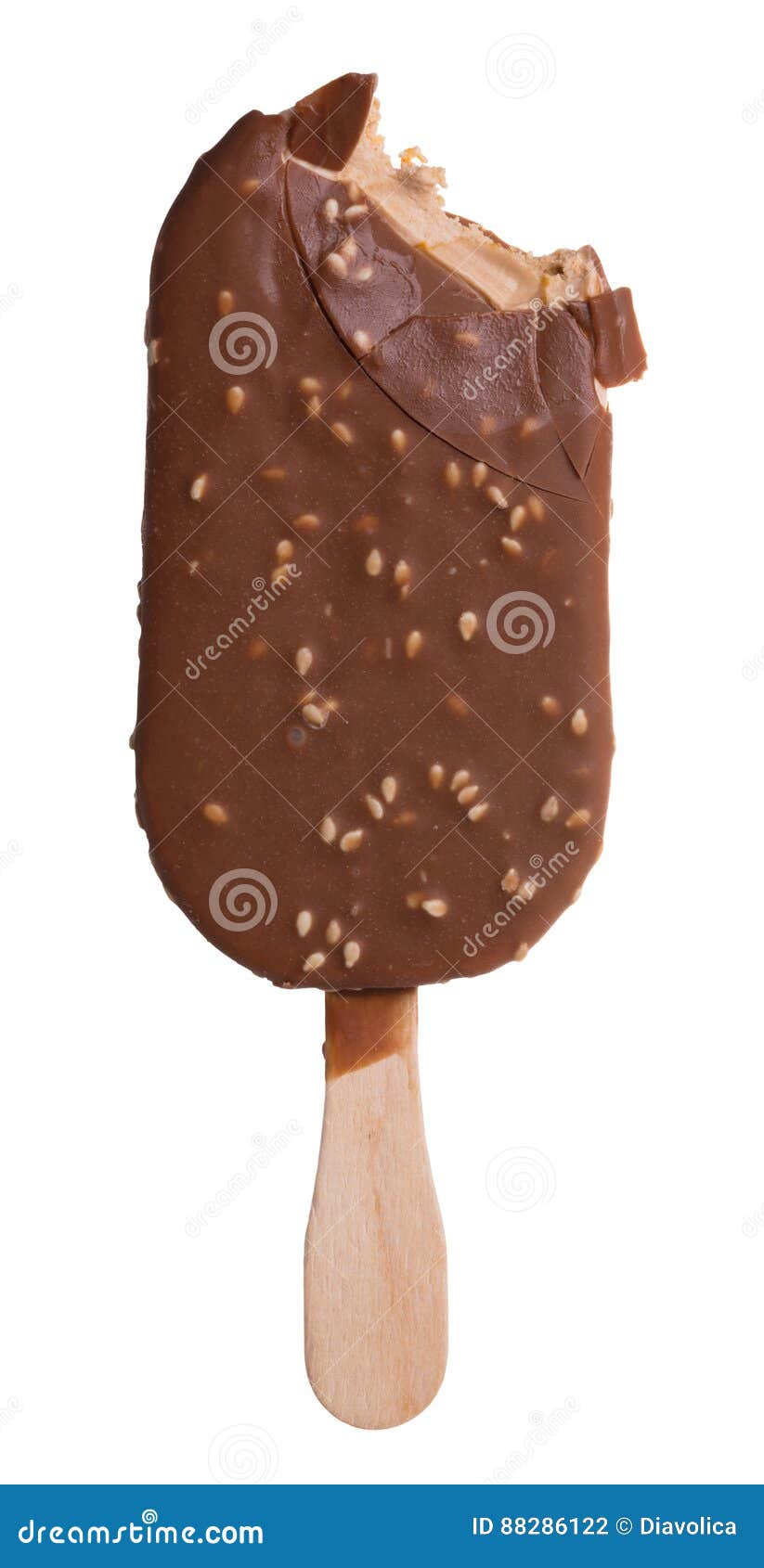 Helado En El Palillo En Esmalte Del Chocolate Foto de archivo - Imagen ...