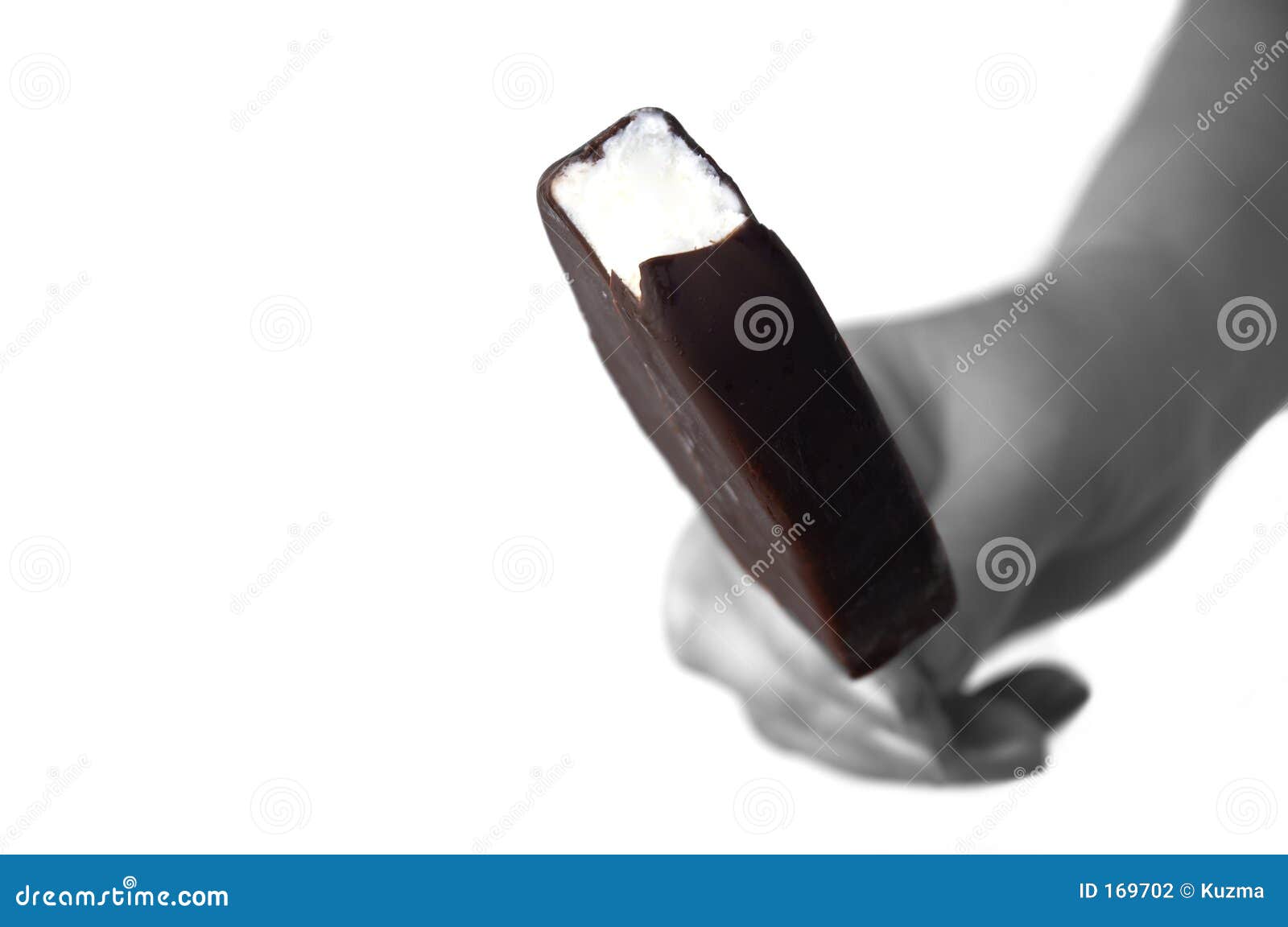 Helado en un palillo foto de archivo. Imagen de porcelana - 169702