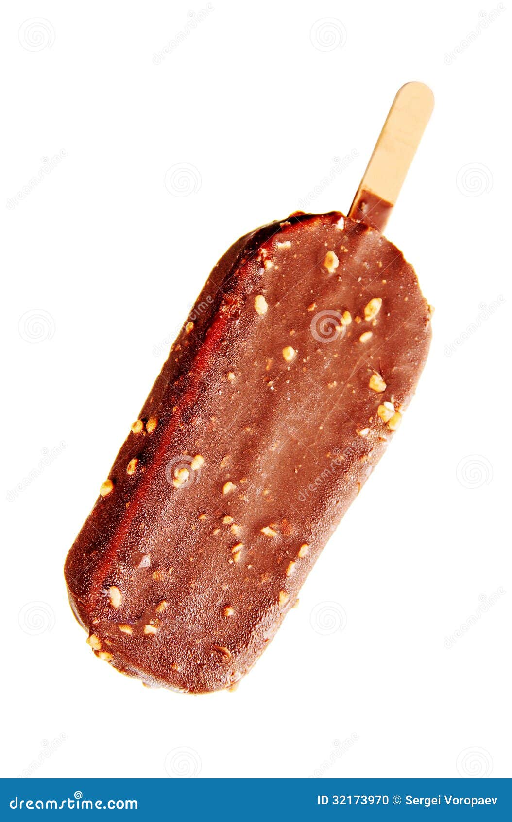 Helado Esquimal Con Las Nueces. Foto de archivo - Imagen de madera ...