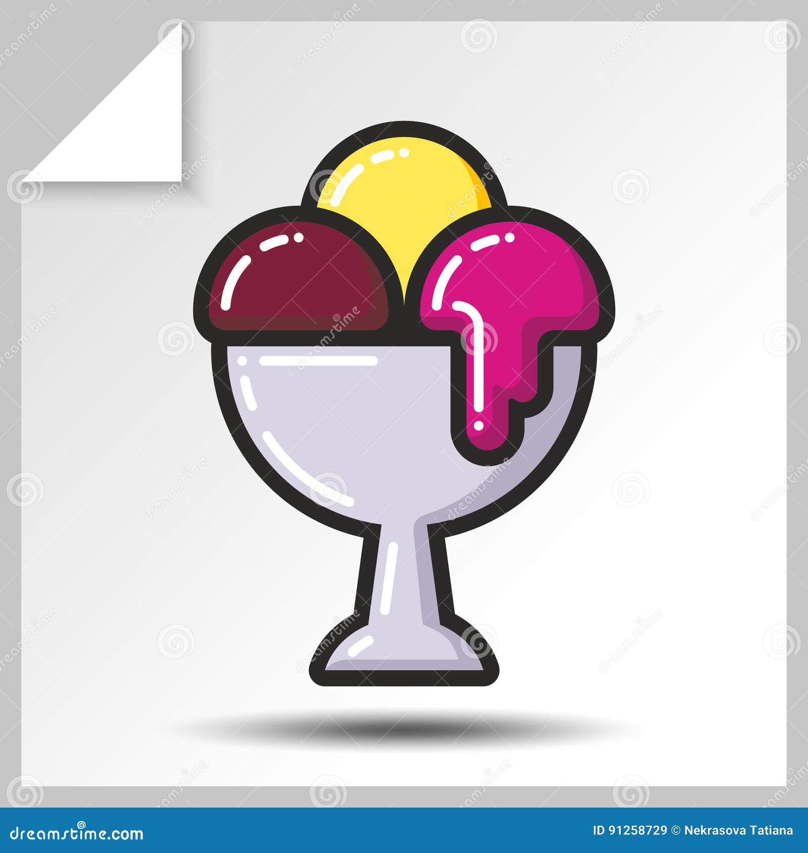 Helado icons_9 ilustración del vector. Ilustración de objeto - 91258729