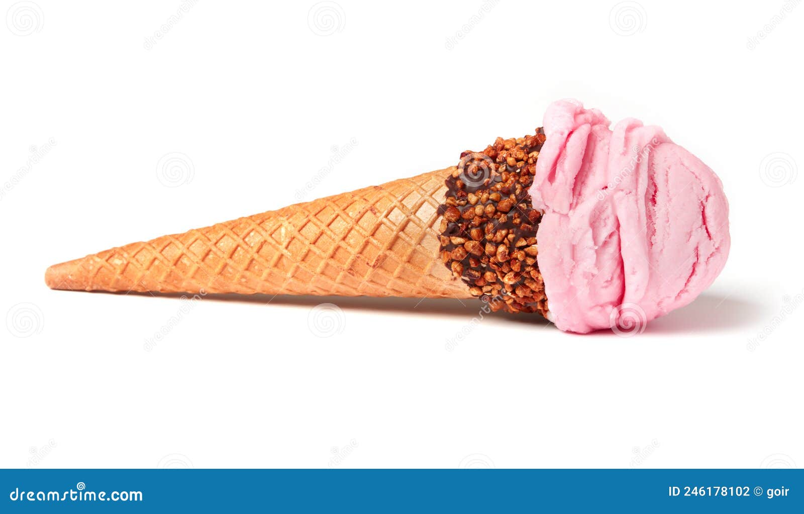 Helado rosa foto de archivo. Imagen de horizontal, desierto - 246178102