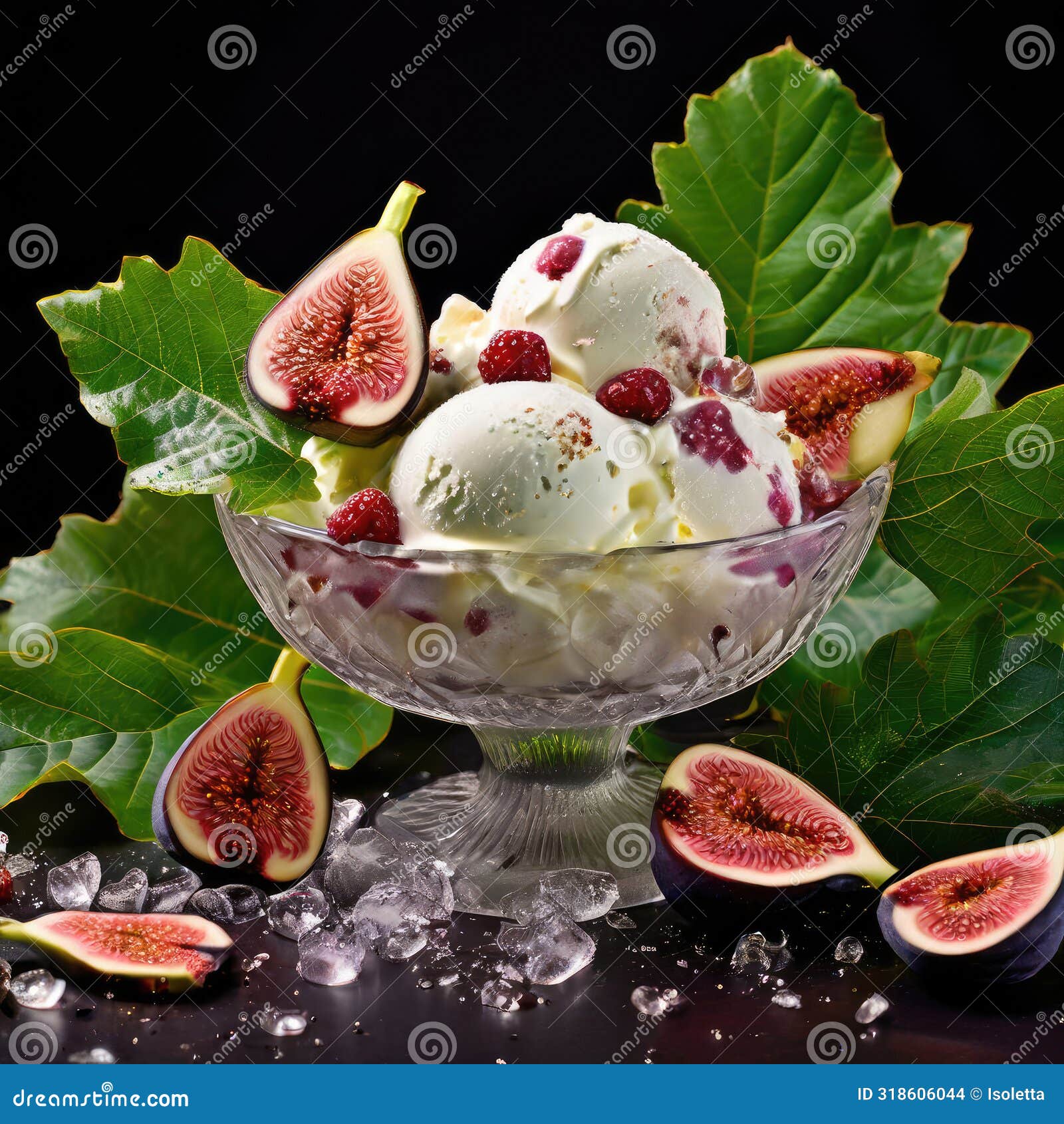 Helados Y Frutas. Postre Dulce Foto de archivo - Imagen de leche, color: 318606044