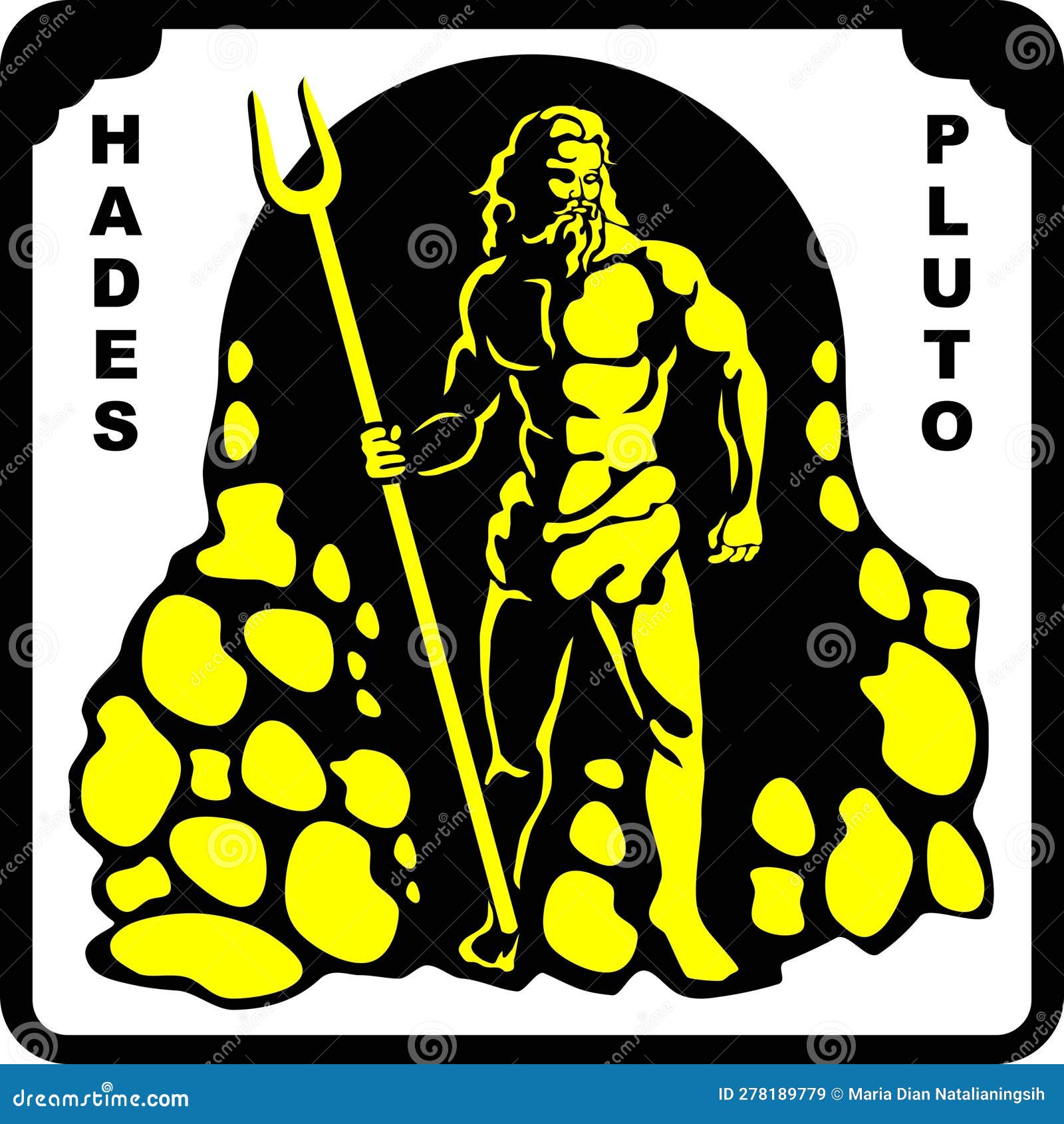 Helden Of Pluto God Van Griekenland En Rome Vector Illustratie