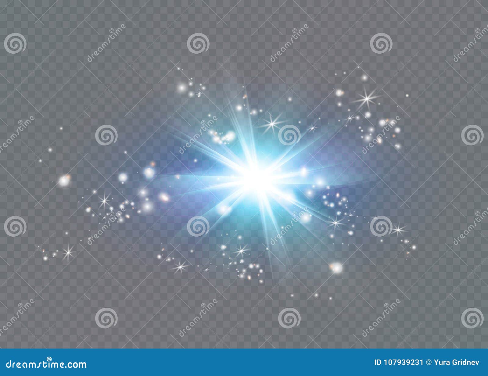 Heldere Ster Doorzichtig Glans Zon, Heldere Gloed Vector Illustratie ...