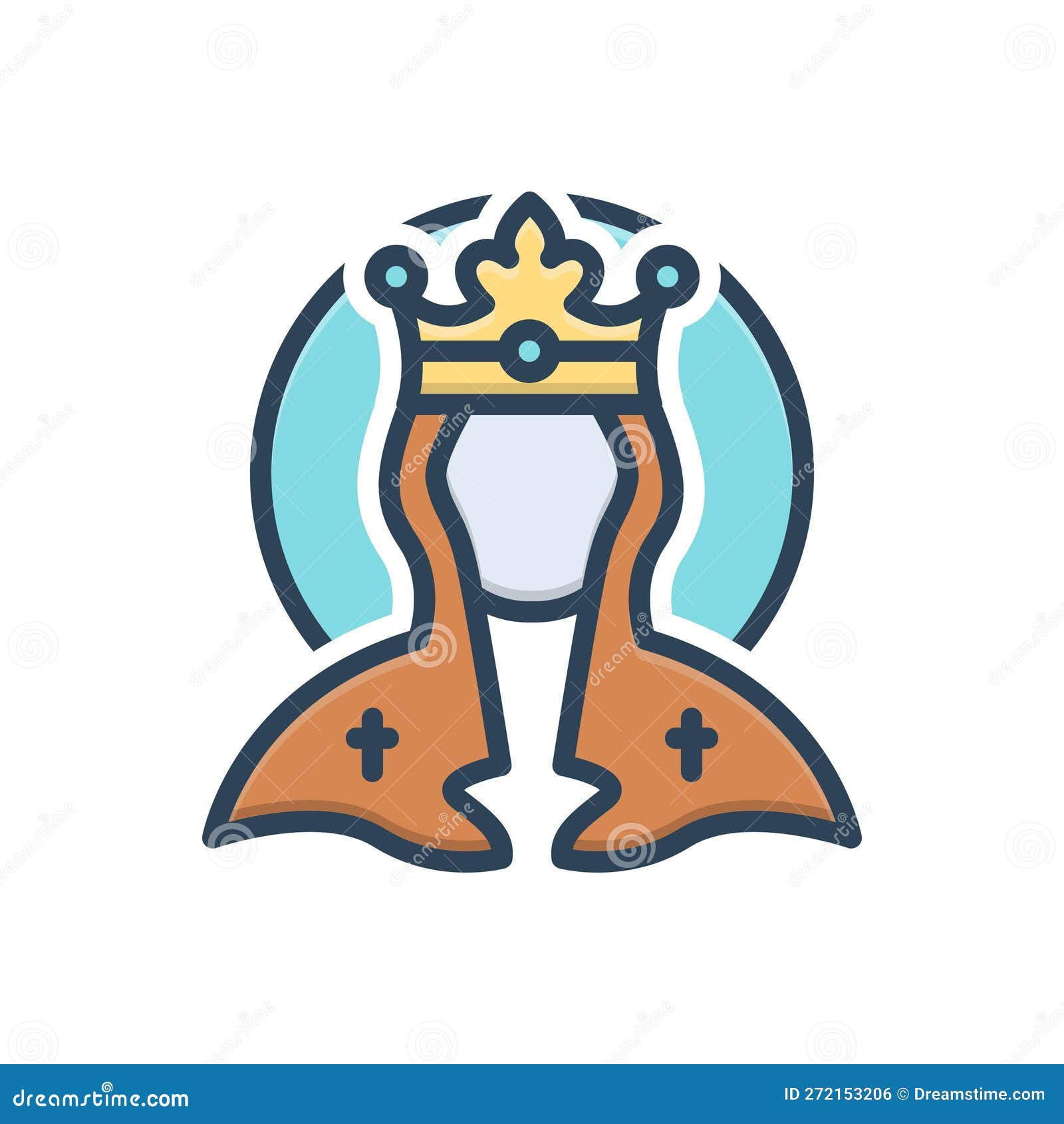 Color Orthodox Jewish Hat With Sidelocks Icon Isolated On White ...