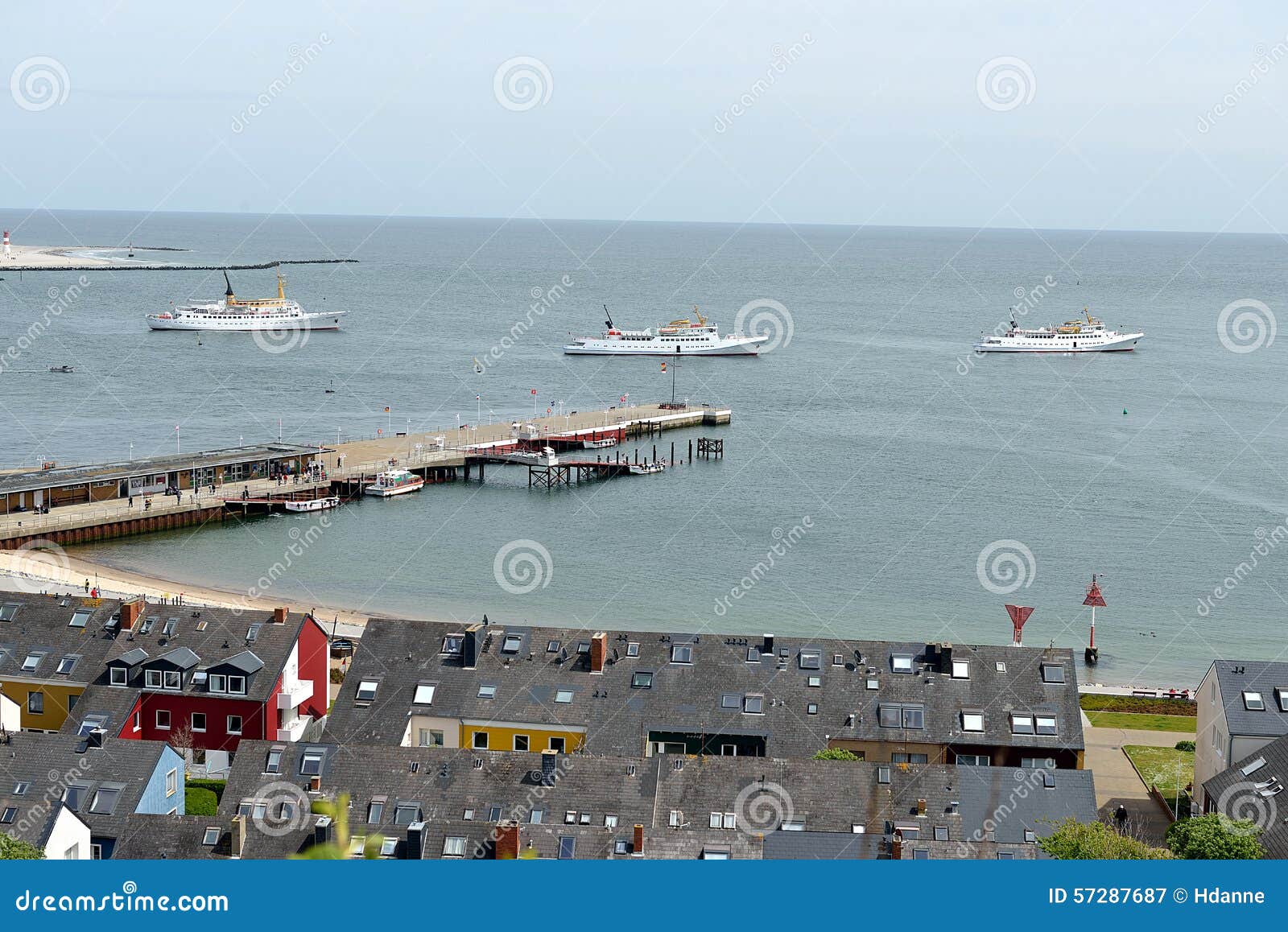 Helgoland Harbour editorial photography. Image of pier - 57287687