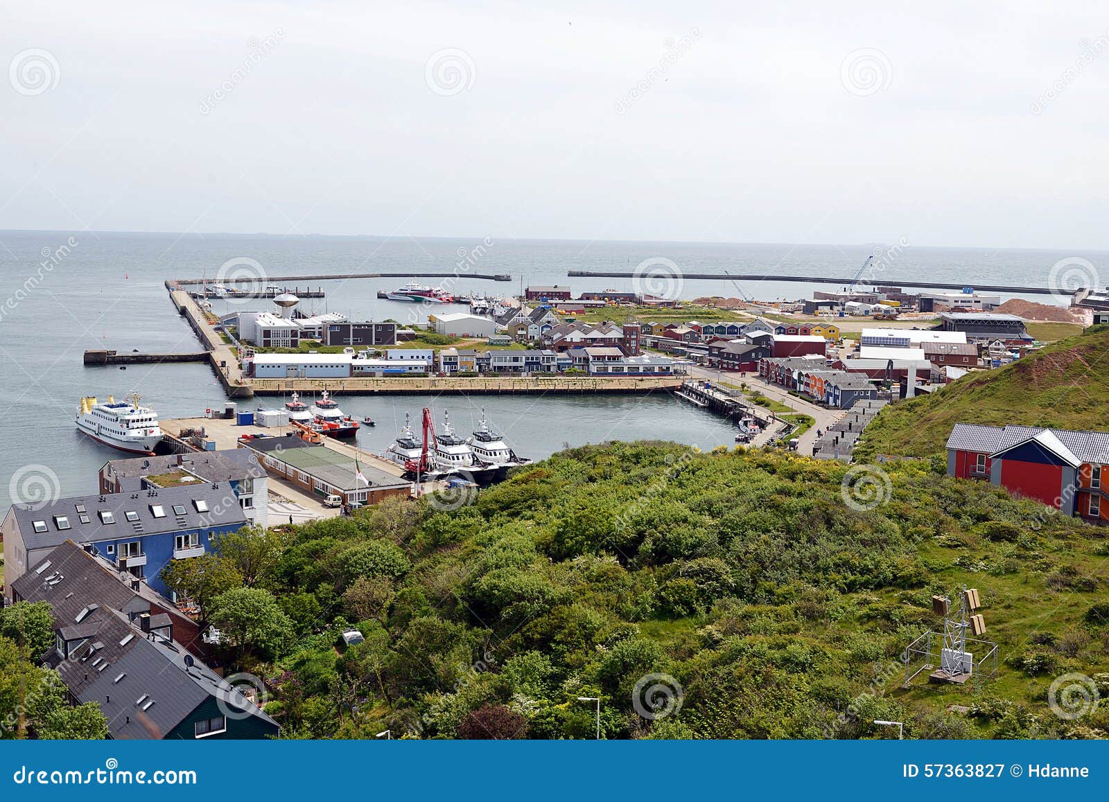 Helgoland Harbour editorial photography. Image of tourists - 57363827