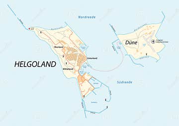Helgoland, Heligoland, Germany Vector Map Stock Vector - Illustration ...