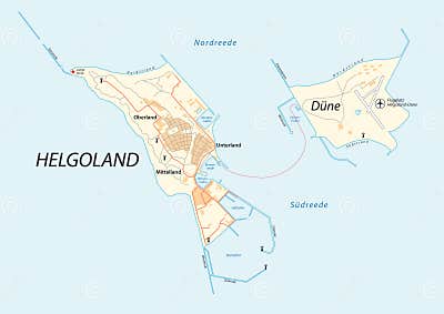 Helgoland, Heligoland, Germany Vector Map Stock Vector - Illustration ...