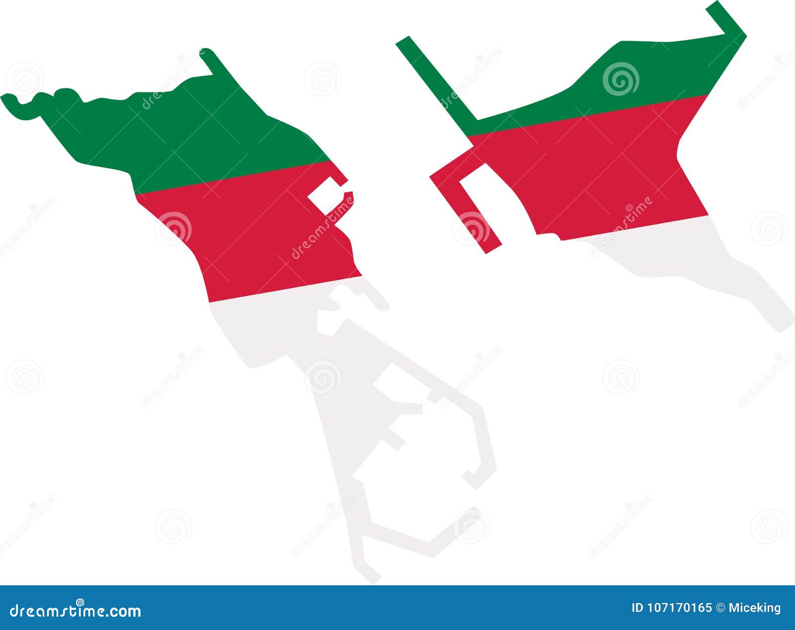 Helgoland map with flag stock vector. Illustration of island - 107170165