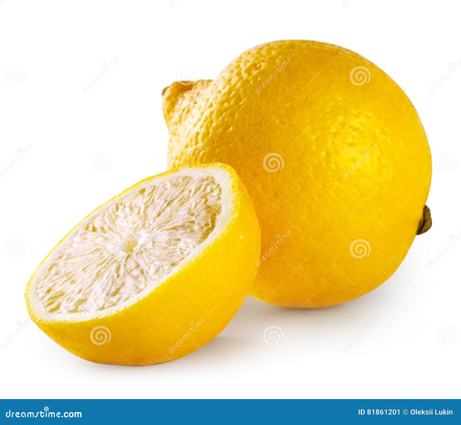 Helhet Och Halv Gul Sur Citron Fotografering för Bildbyråer - Bild av ...