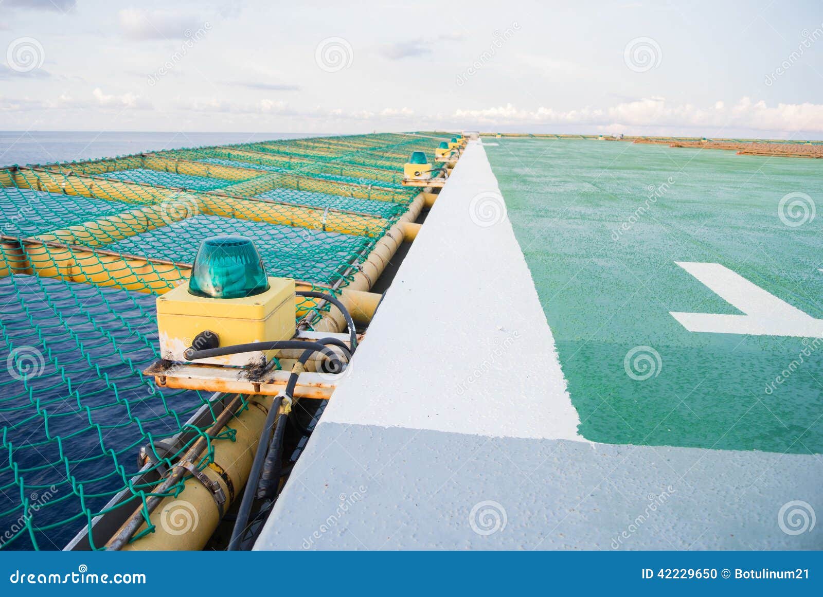 Heli Deck in rig platform stock photo. Image of oilfield - 42229650