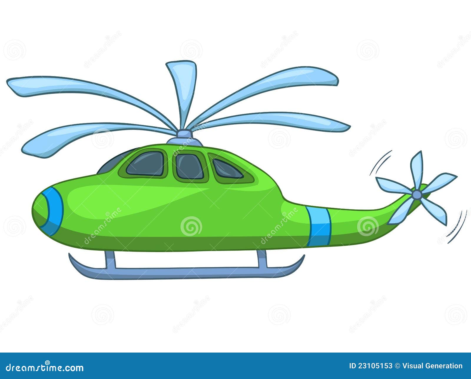 Helicóptero Dos Desenhos Animados Ilustração do Vetor - Ilustração de ...