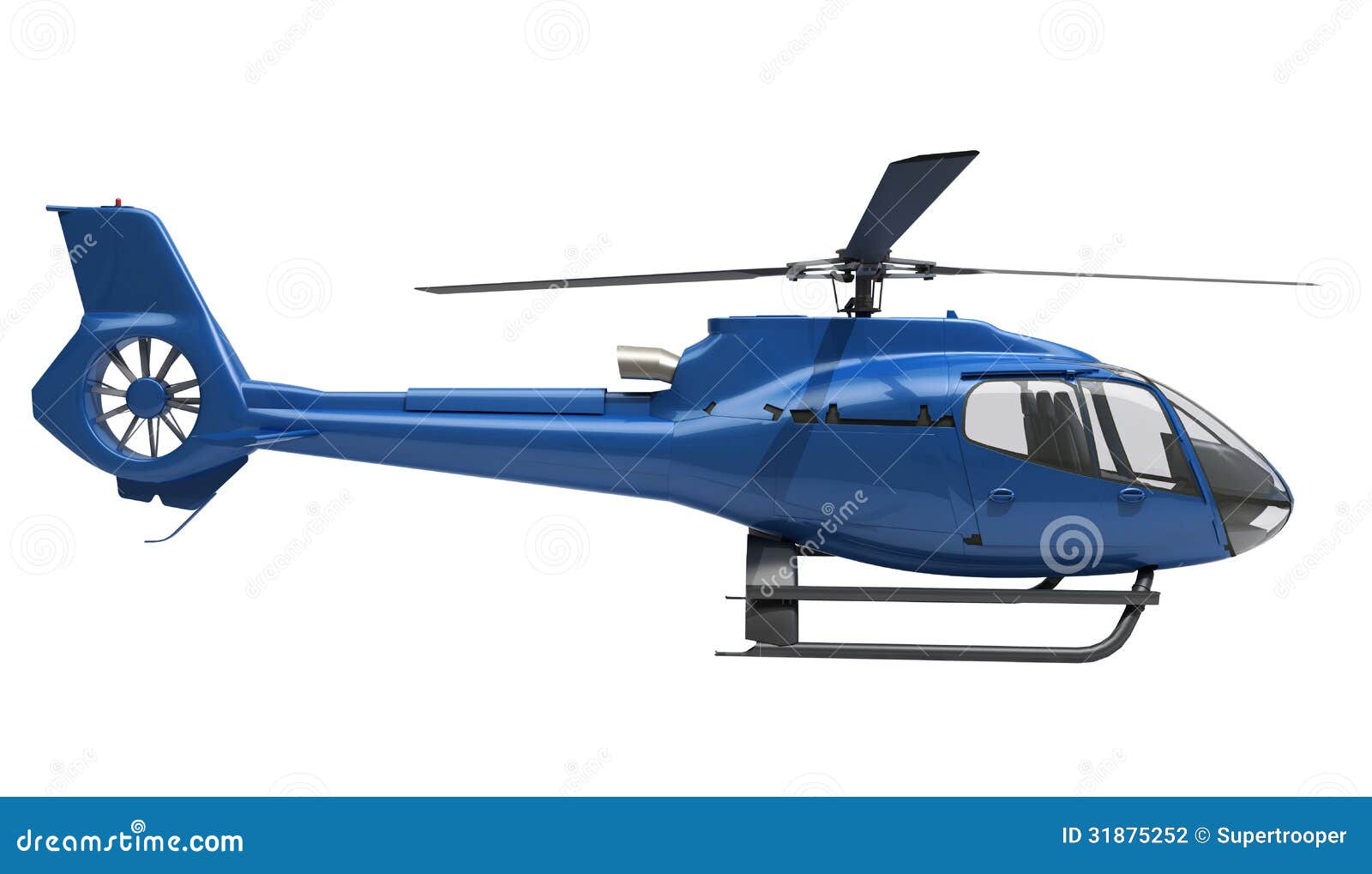 Helicóptero Moderno Isolado Foto de Stock - Imagem de tiro, hélice ...