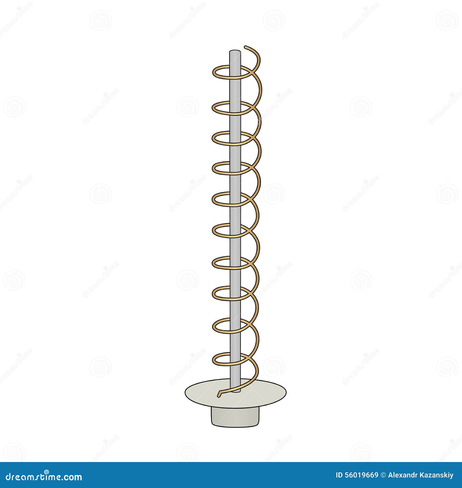 Helical Antenna Cartoon Vector | CartoonDealer.com #56019669