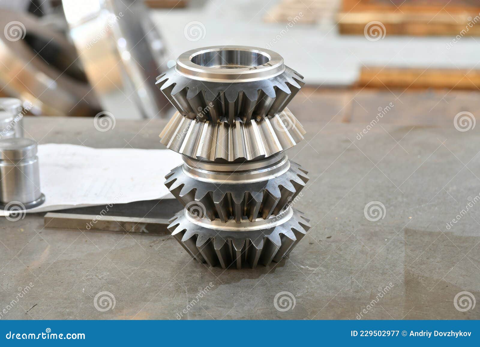 Helical Bevel Gear in Stock after Manufacture Stock Image - Image of ...