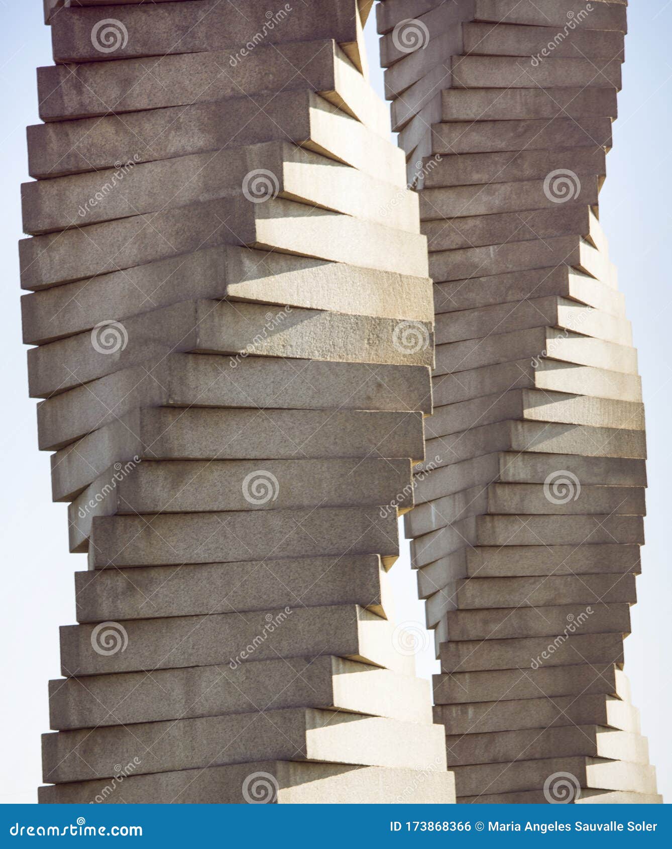 Helical columns stock photo. Image of modern, tiltingndifferent - 173868366