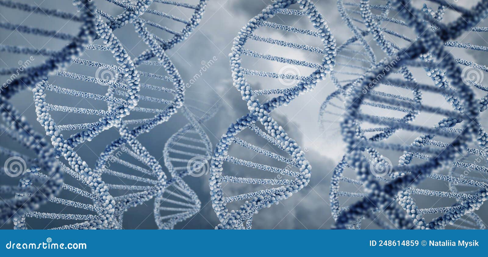 Helical DNA gene molecules stock illustration. Illustration of arms ...