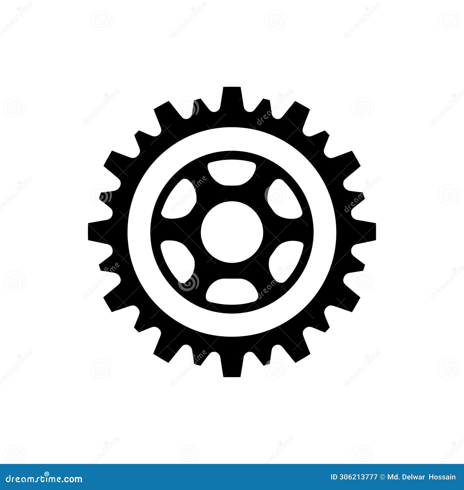 Helical gear icon stock vector. Illustration of gear - 306213777