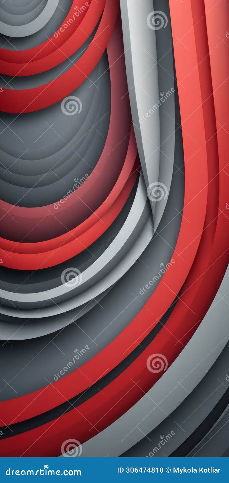 Helical Shapes in Red and Gray Stock Photo - Image of background ...