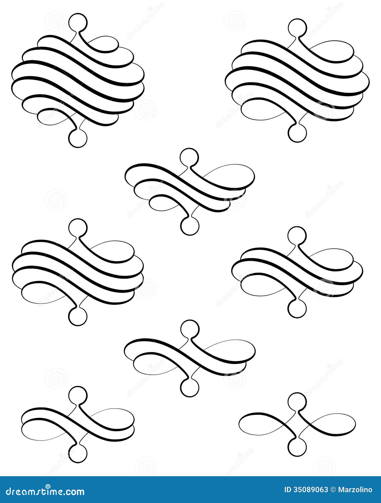 Helical Swirl Cartoon Vector | CartoonDealer.com #35089063