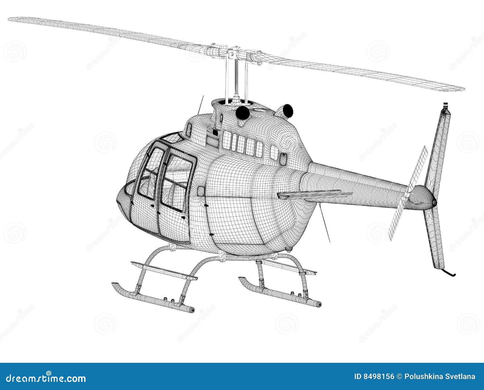 Helicopter Drawing 3d