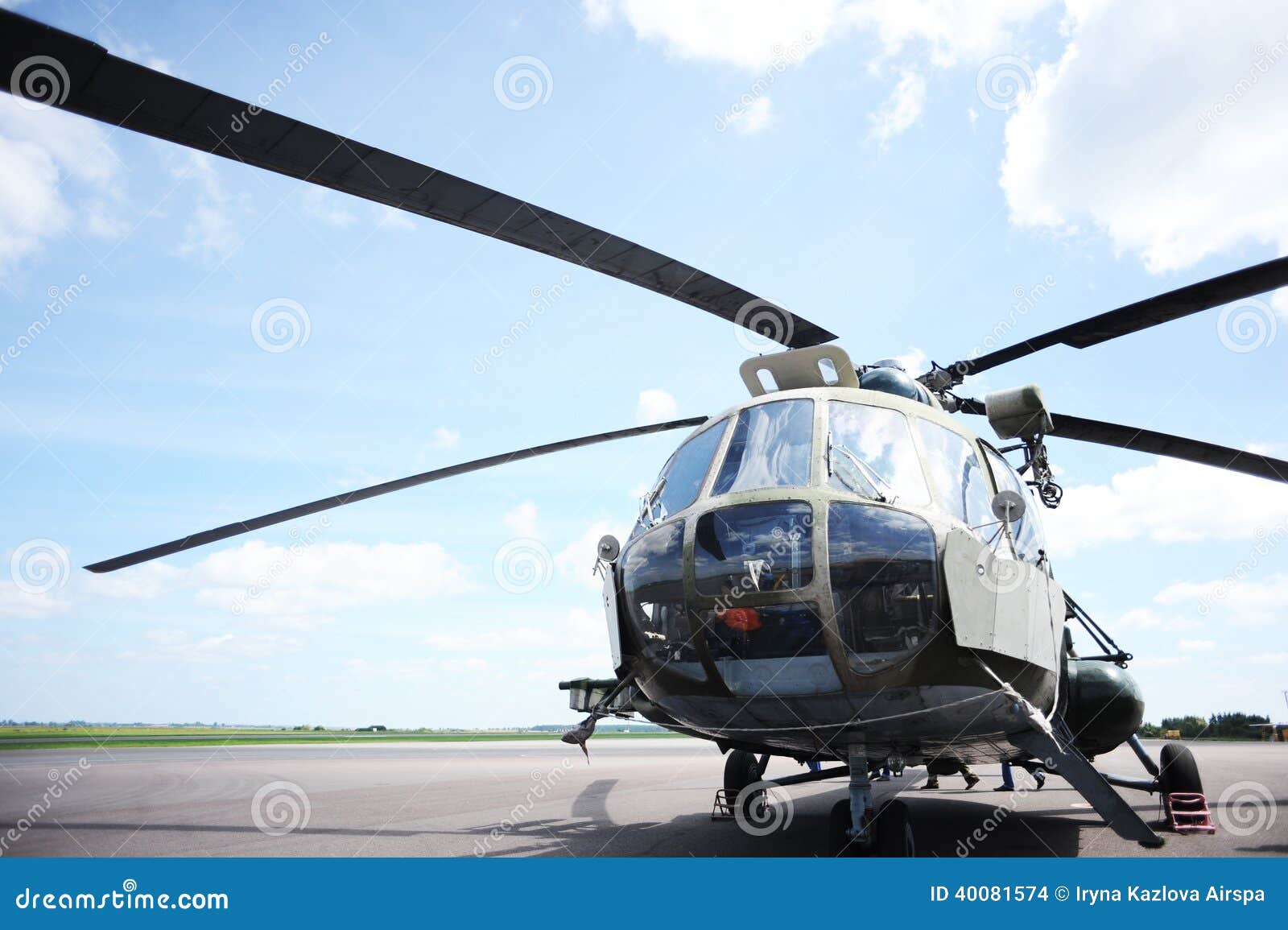 The helicopter in airfield stock photo. Image of outdoors - 40081574