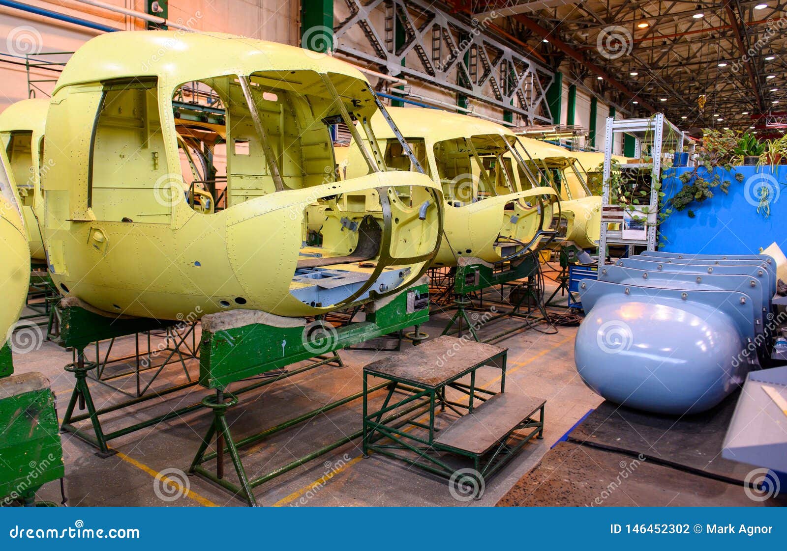 Helicopter Aviation Plant Making Process Stock Photo - Image of check ...
