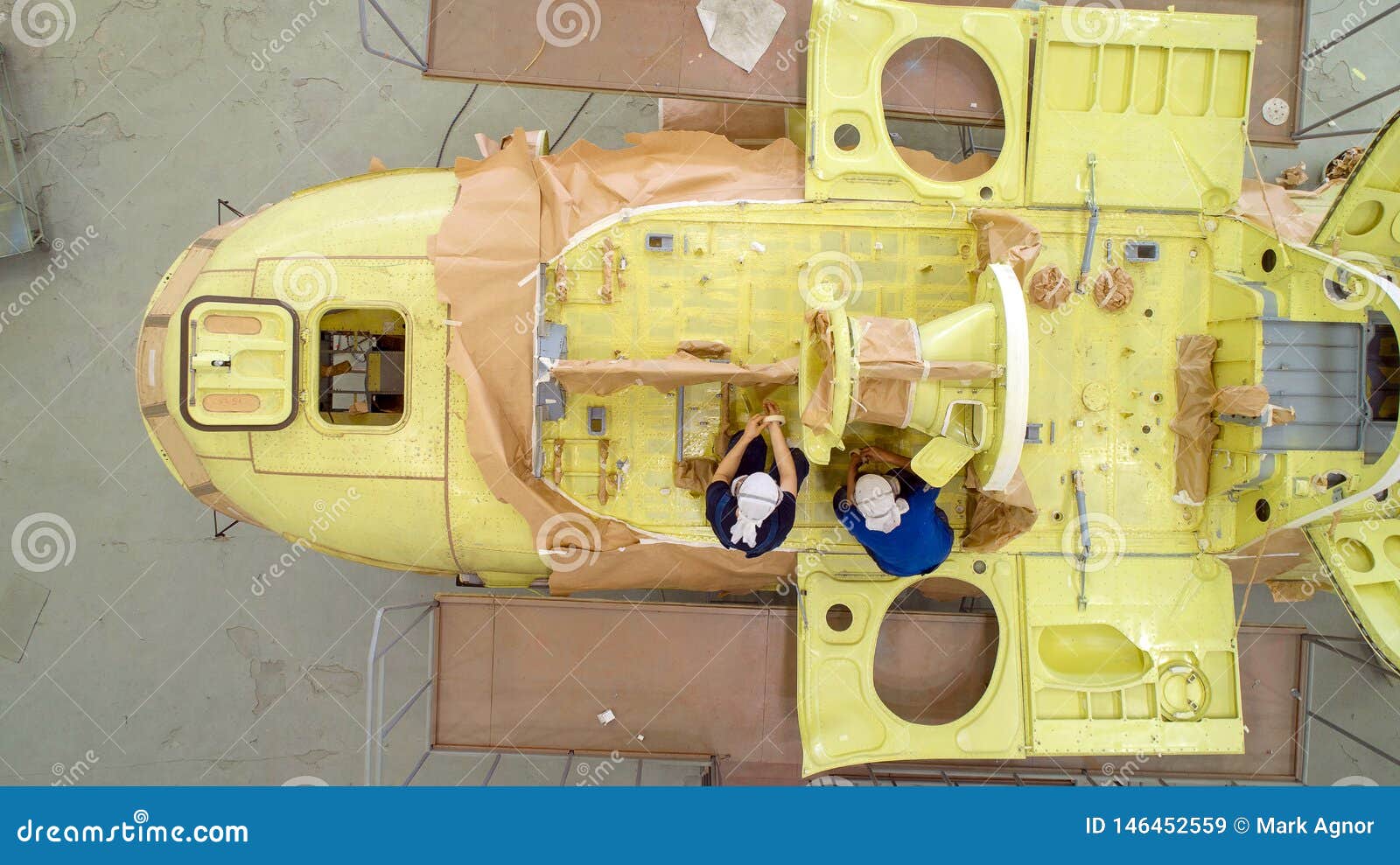 Helicopter Aviation Plant Making Process Stock Image - Image of modern ...