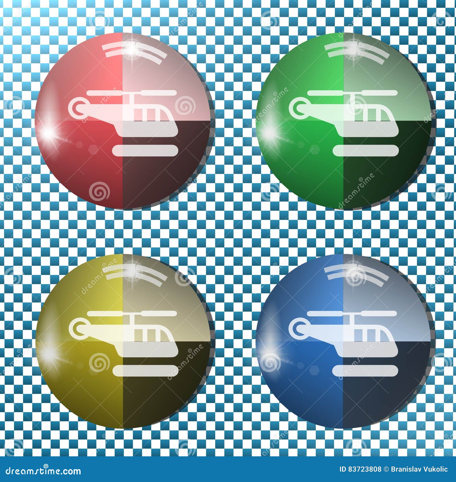 Helicopter Button,icon, Sign, 3D Illustration Stock Illustration ...