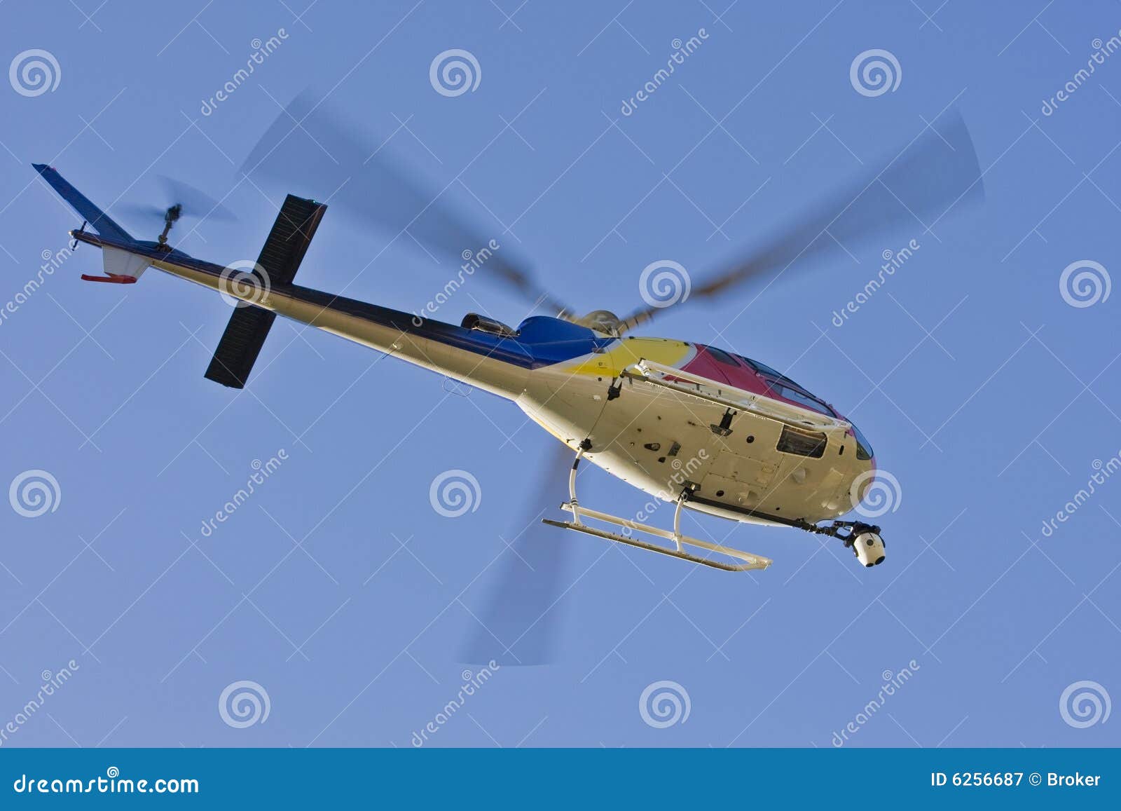 Helicopter with camera stock image. Image of intervention - 6256687
