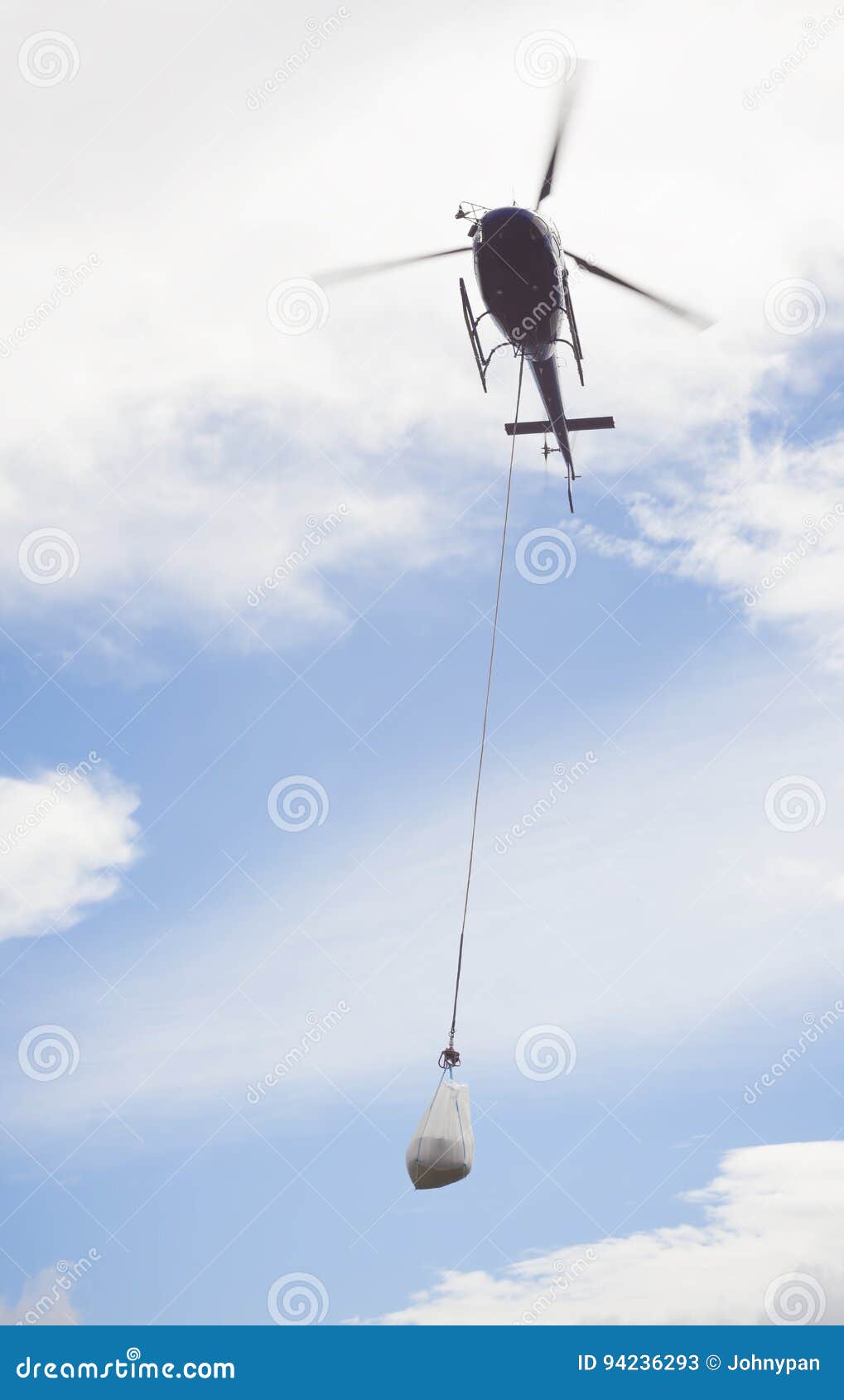 Helicopter Carry Sand for Construction Stock Image - Image of pilot ...