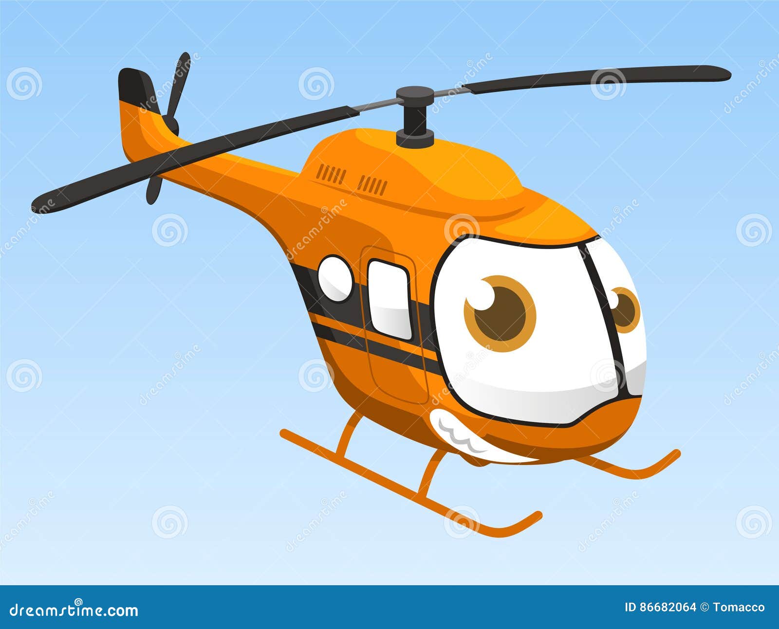 Helicopter cartoon stock illustration. Illustration of locations - 86682064