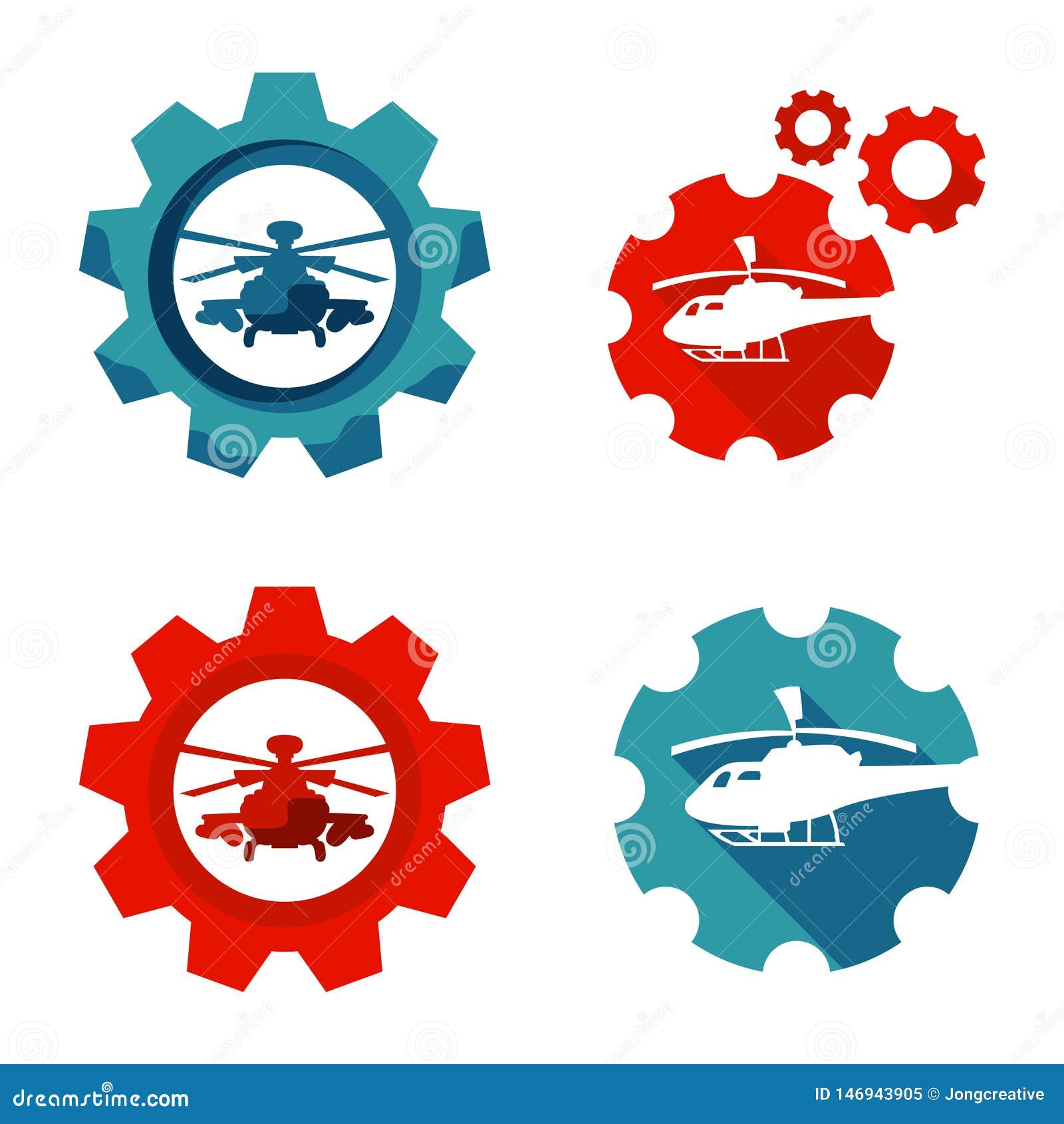 Helicopter Chopper Gear Machine Mechanic Symbol Isolated Stock Vector ...