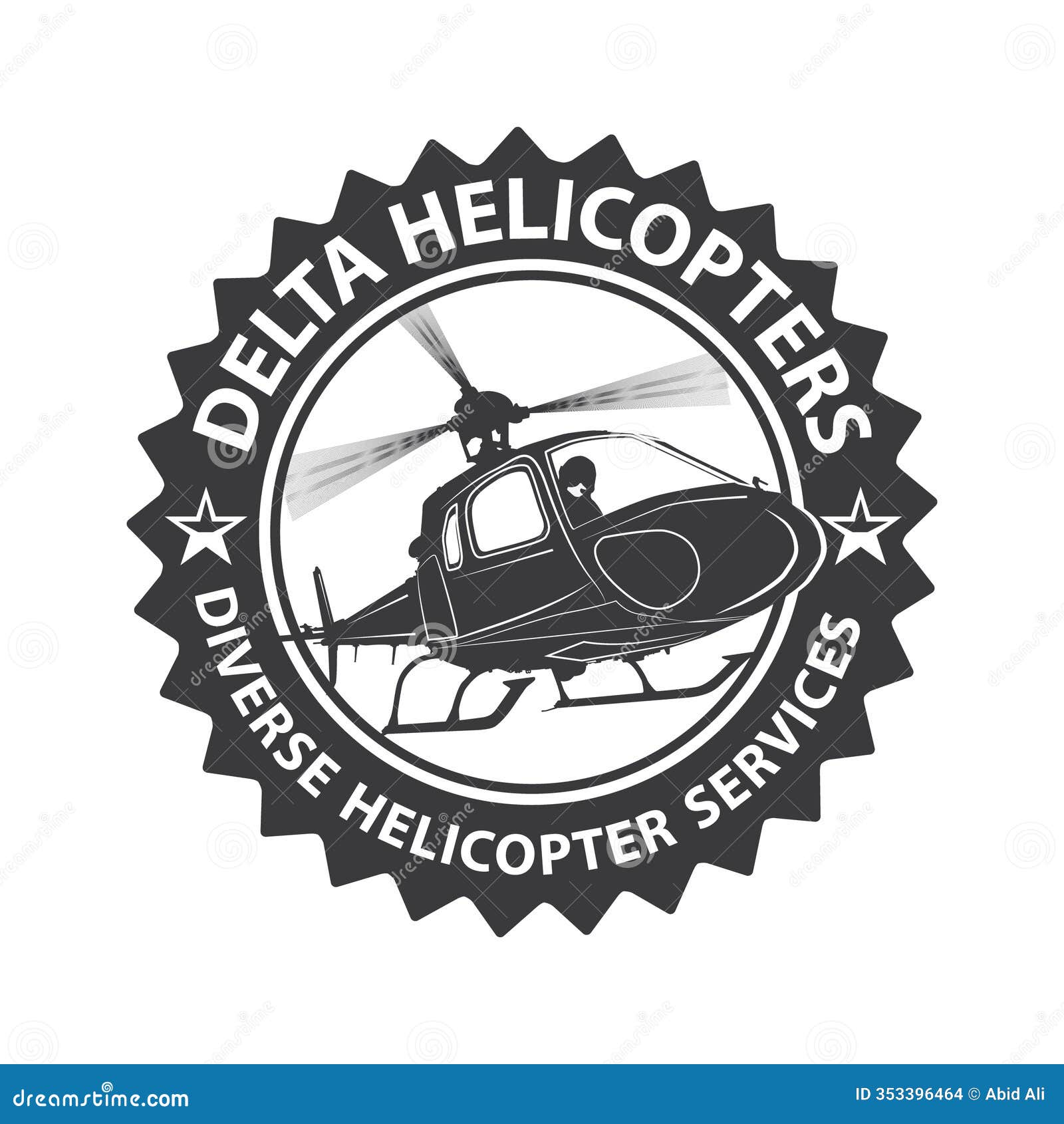 Helicopter Circular Logo Design Idea Stock Vector - Illustration of ...