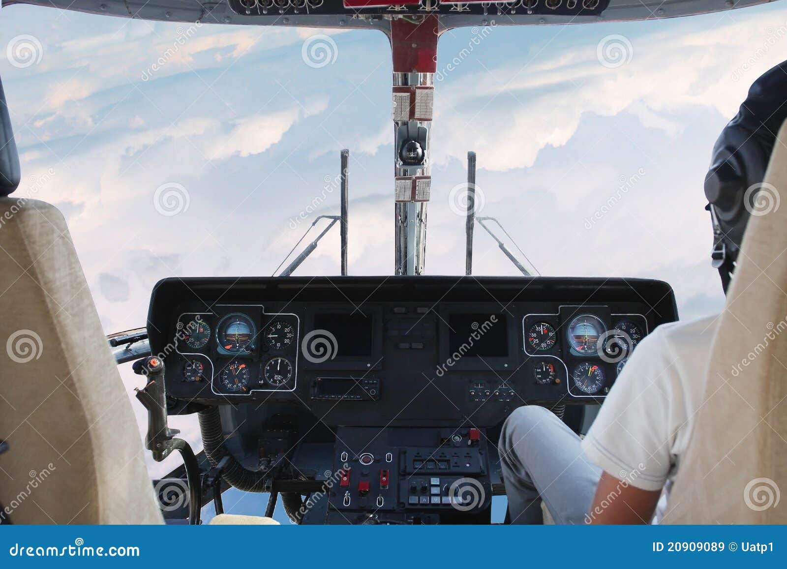 Helicopter cockpit stock image. Image of cabin, pilot - 20909089
