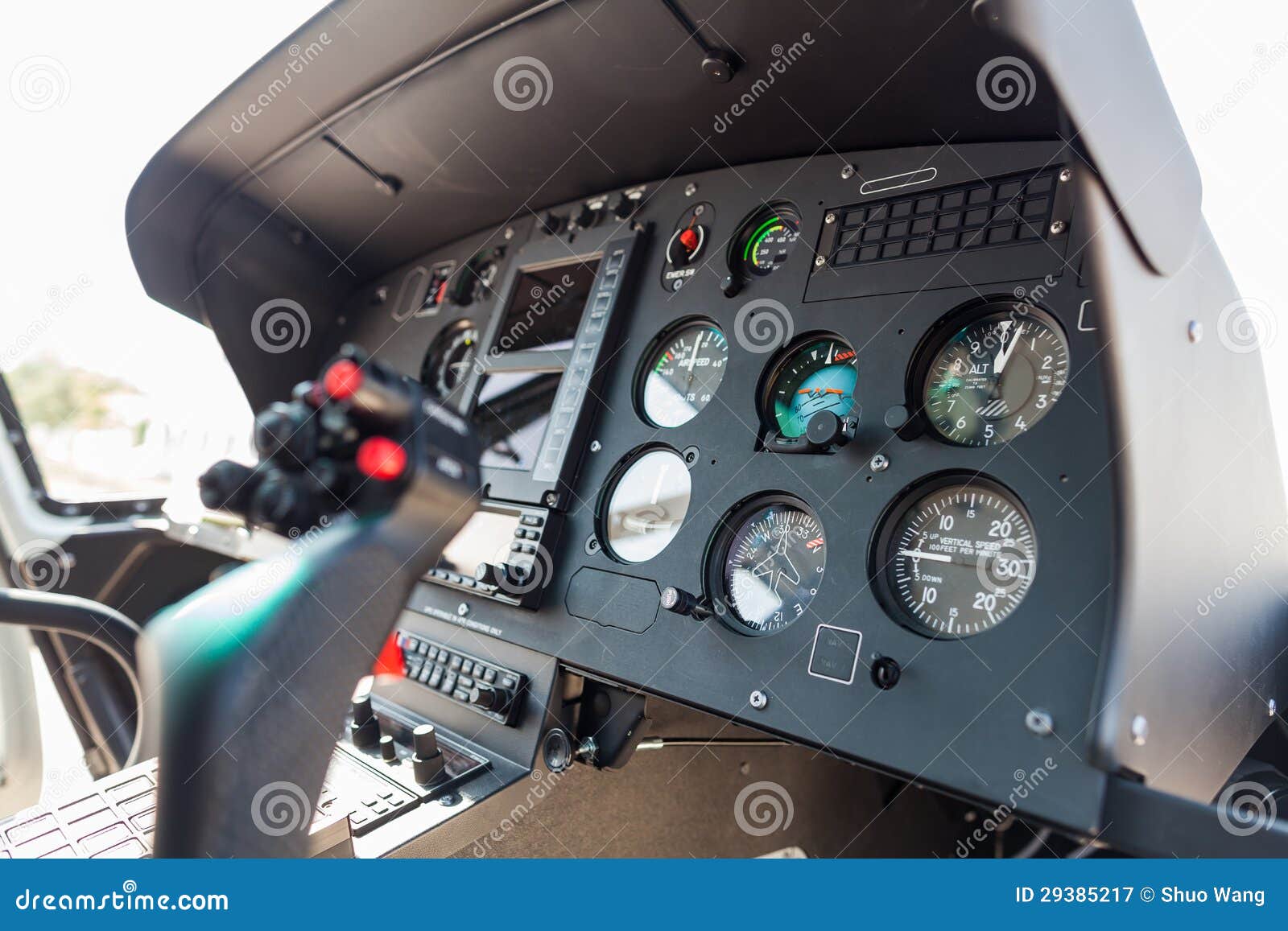 Helicopter cockpit stock image. Image of cockpit, knob - 29385217
