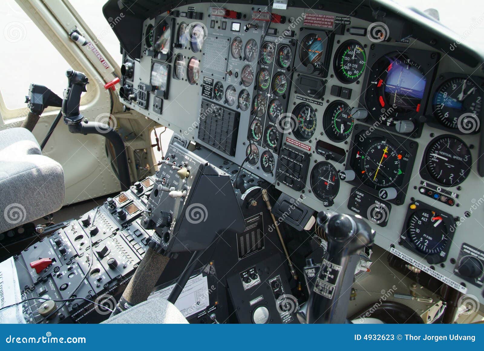 Helicopter cockpit stock image. Image of instrument, instrumentation ...