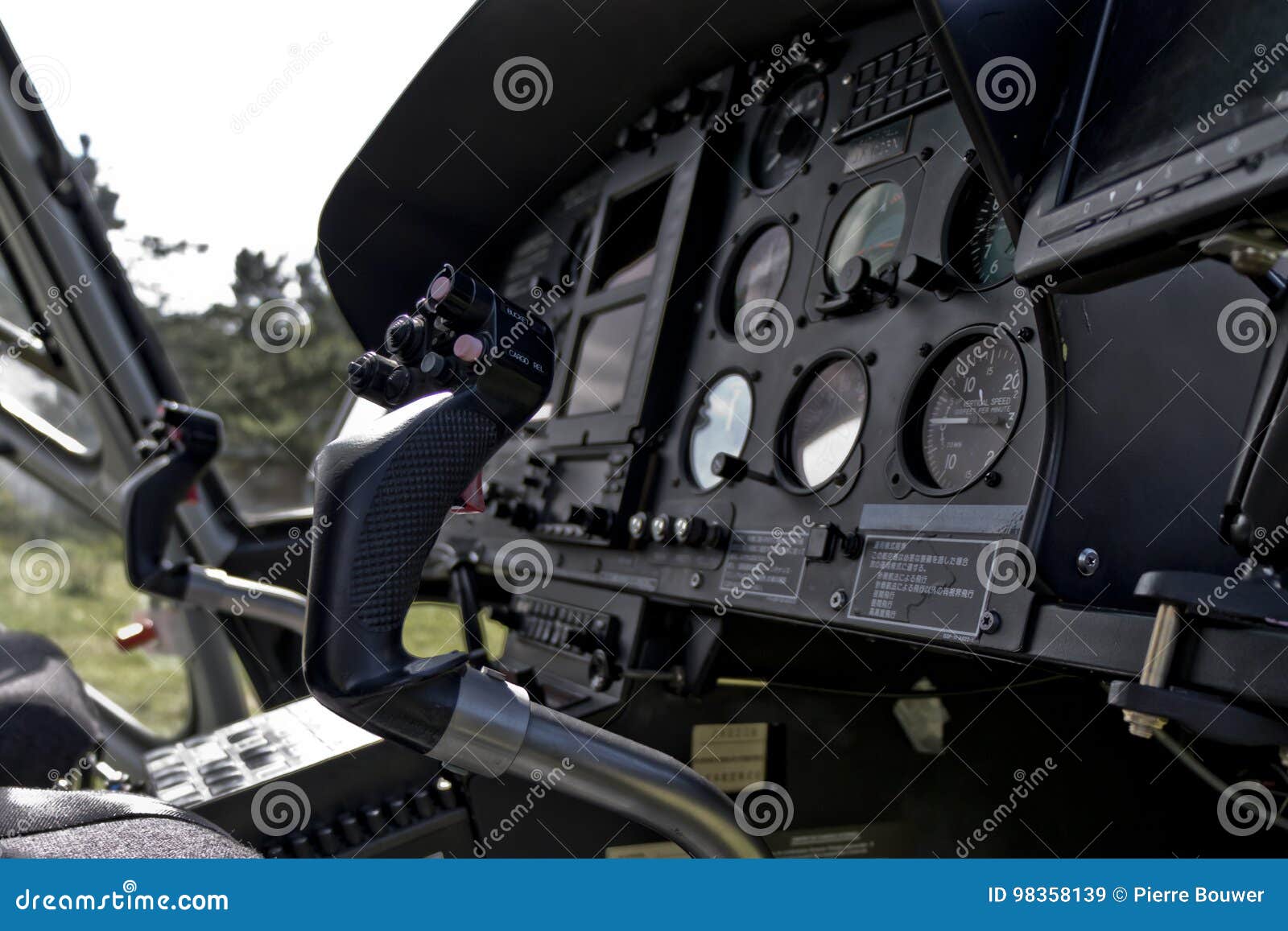 Helicopter Cockpit and Instrument Panel Stock Image - Image of ...