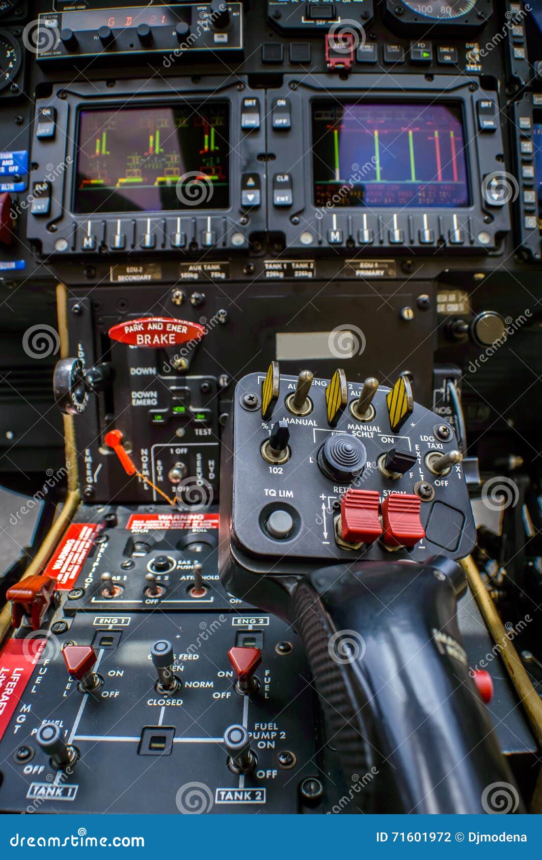 Helicopter Cockpit stock photo. Image of departure, dusk - 71601972