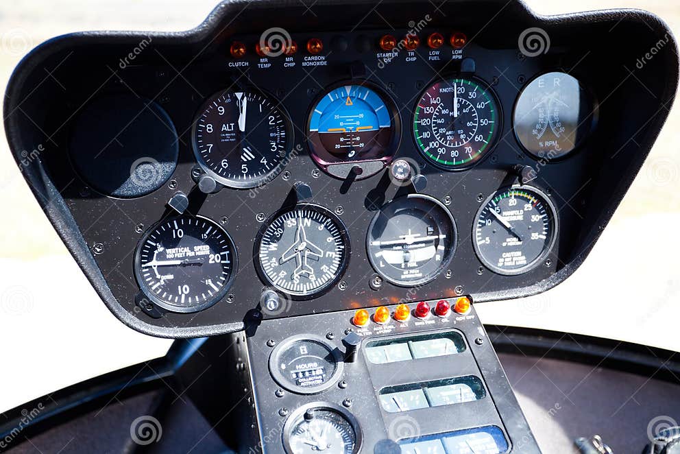 Helicopter control panel stock photo. Image of control - 22859242