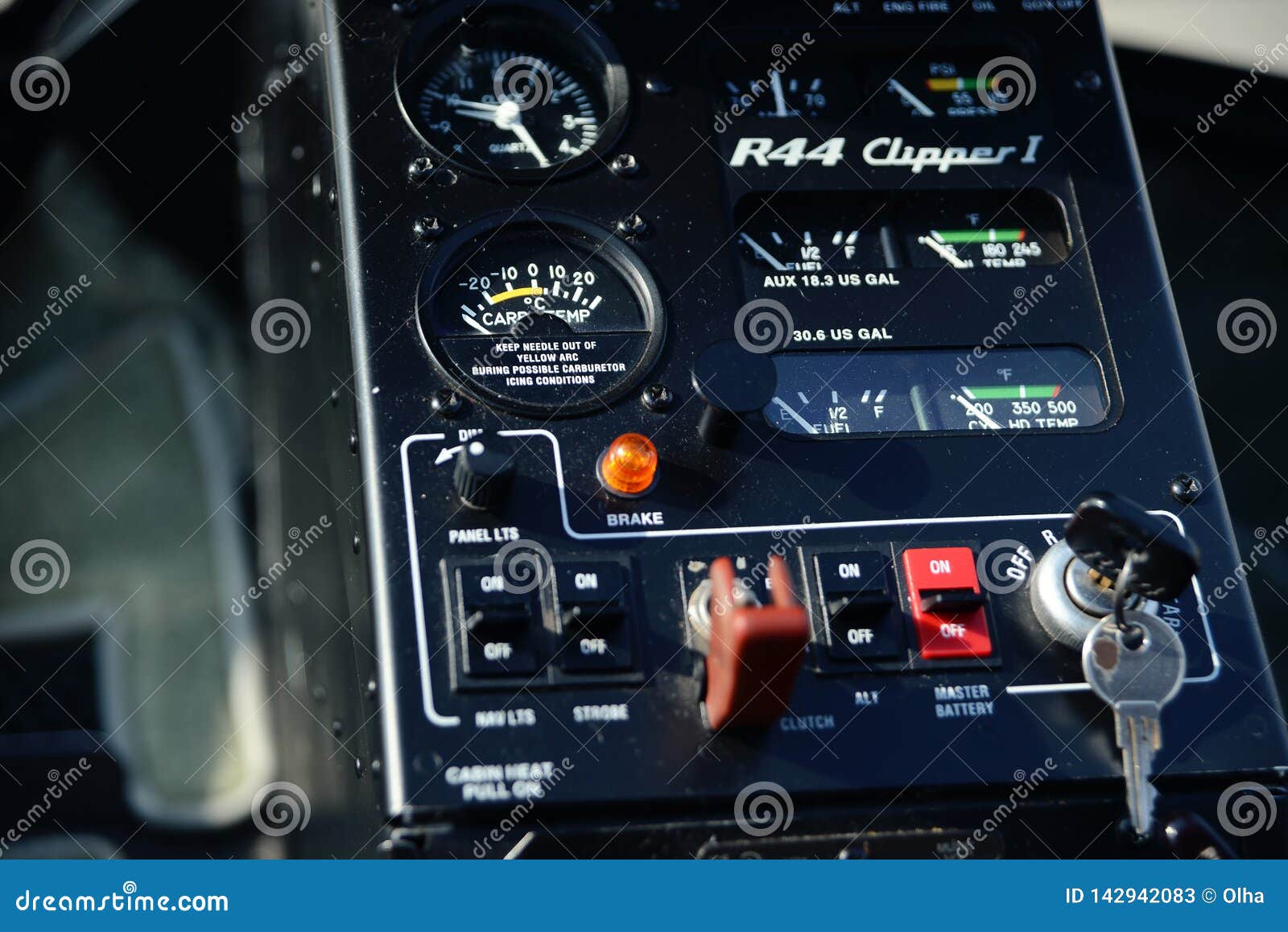 Helicopter control panel editorial stock photo. Image of cockpit ...